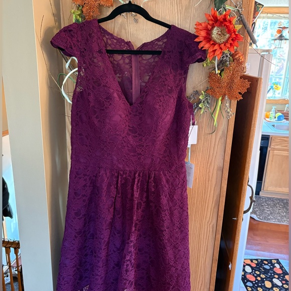 Dresses | Elegant Purple Lace Dress | Poshmark